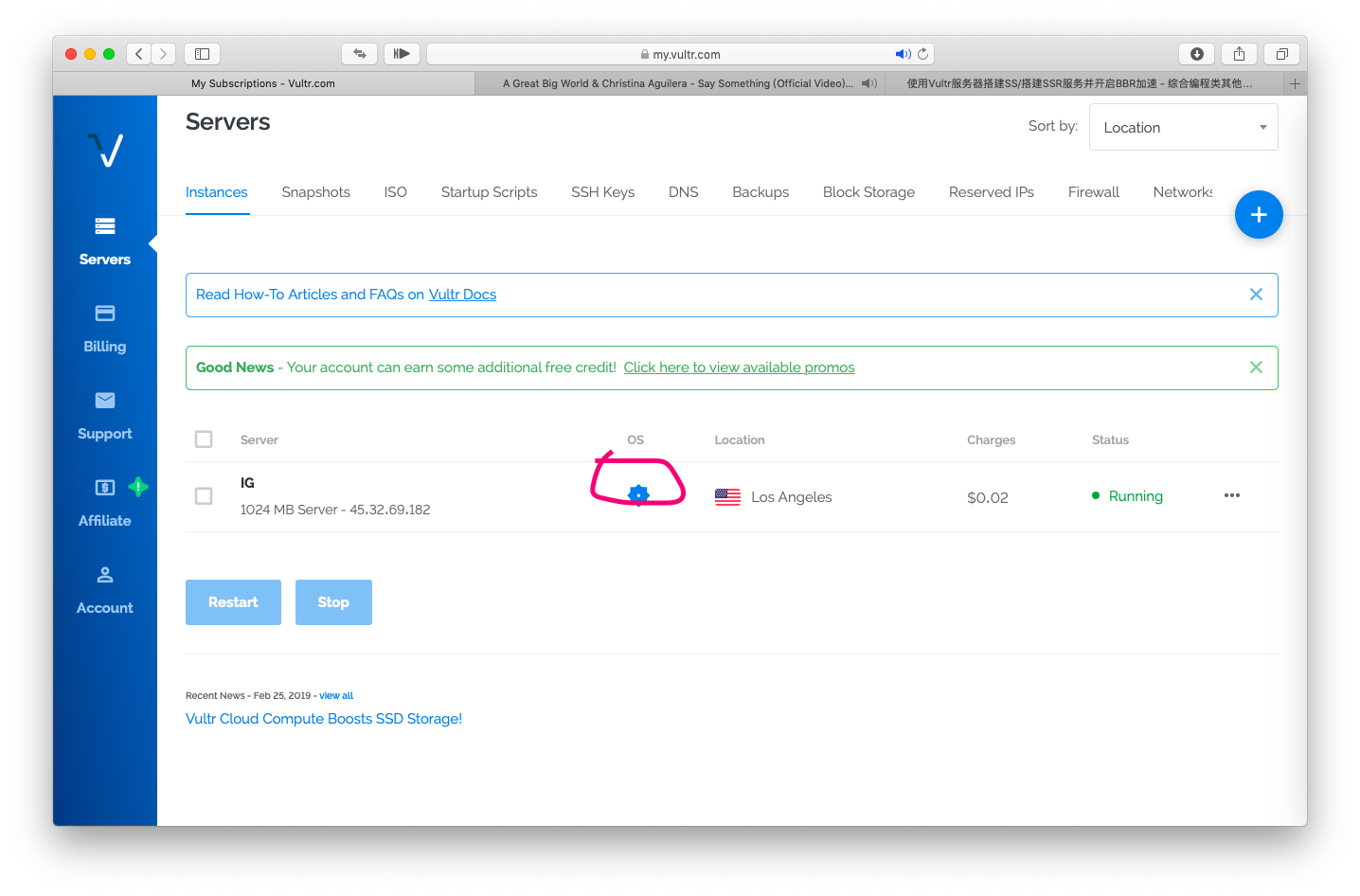 vultr 搭建ssr/bbr加速 | QIXQI's Blog